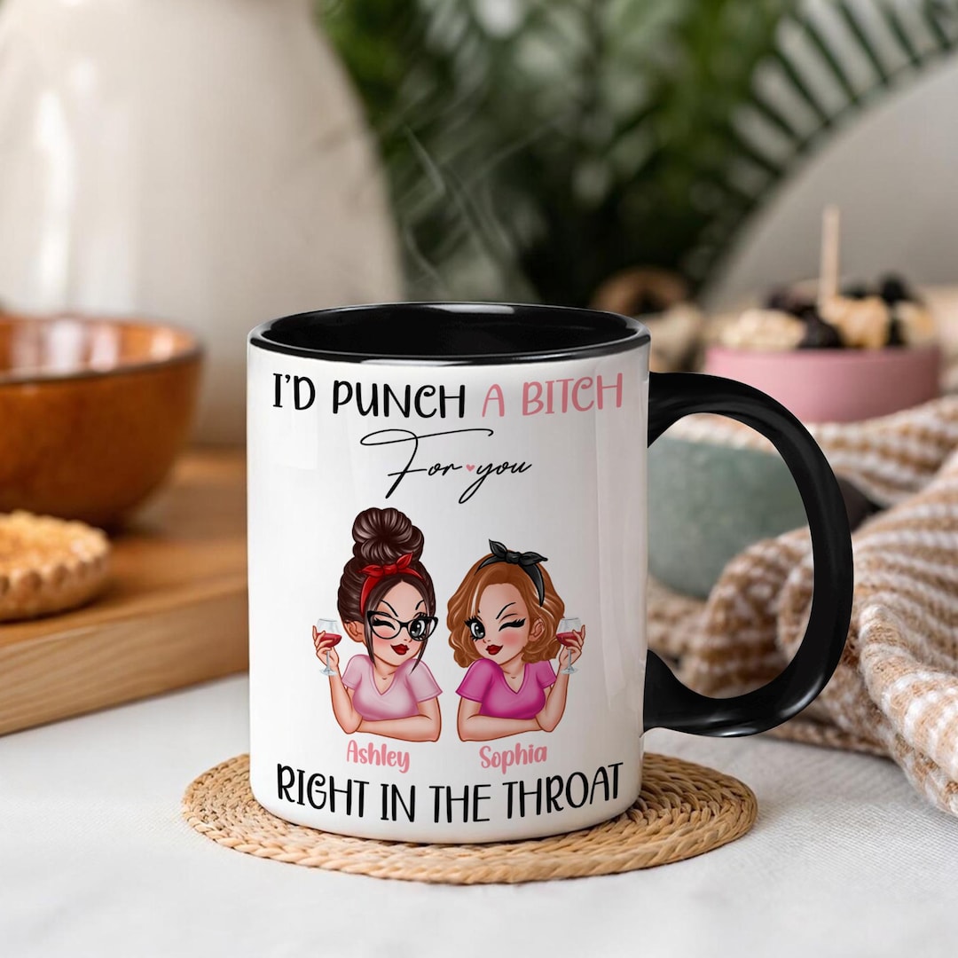 Custom Best Friend Mug, Funny Friendship Coffee Mug, Personalized Name ...