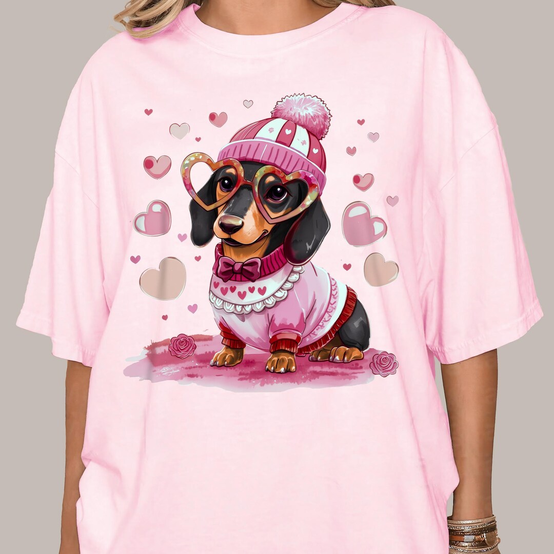 Valentine Dachshund Dog PNG, Sausage Dog Clipart, Wiener Dog Love ...