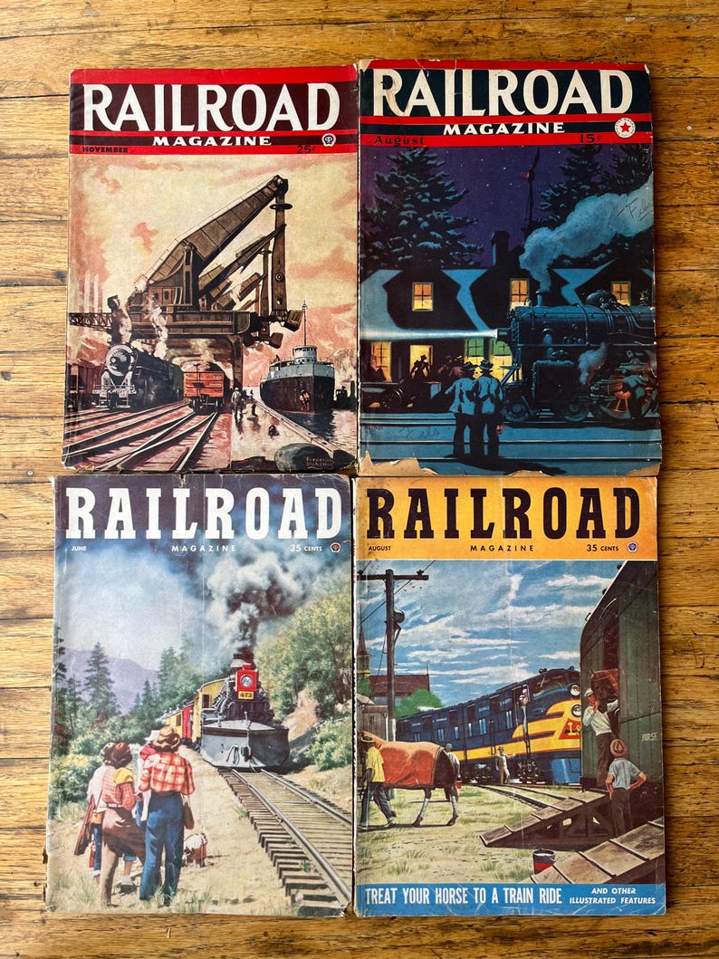 Railroad Magazines Set of 4 1940s and 50s - Etsy