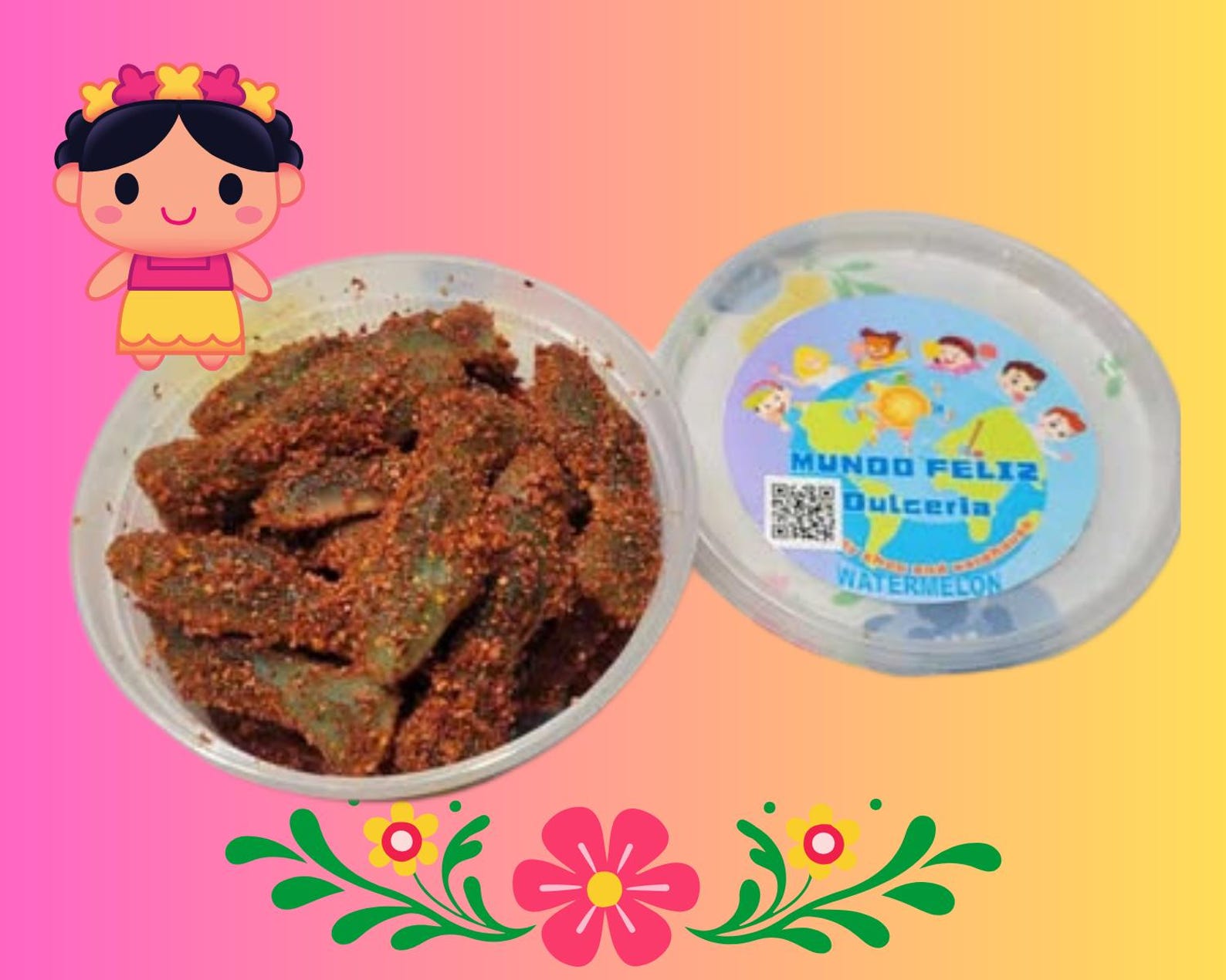 Homemade Spicy Gummies, With Chamoy in Powder, Tajin, Miguelito ...