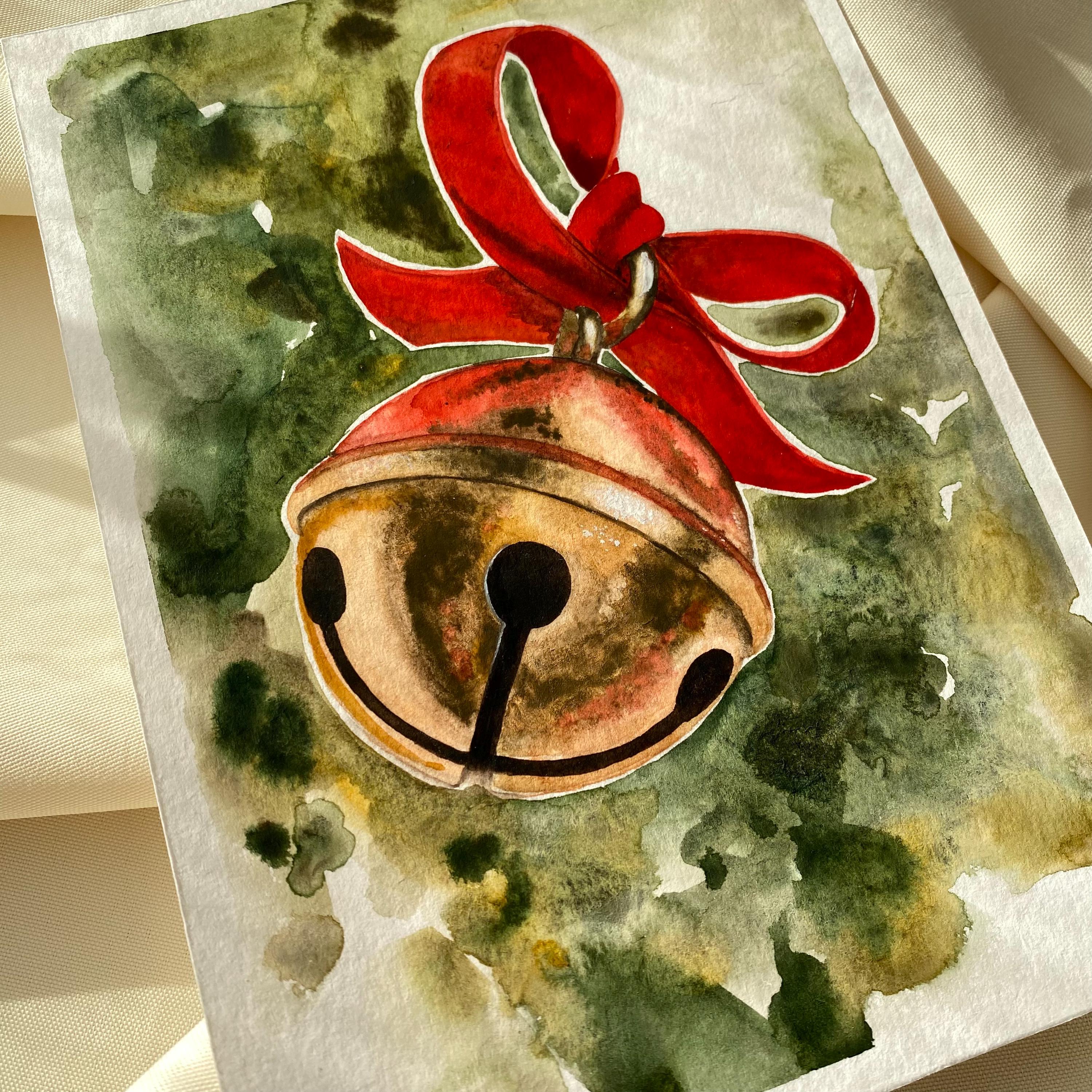 Jingle Bells, Christmas Bells, Original Artwork, Watercolor Painting - Etsy