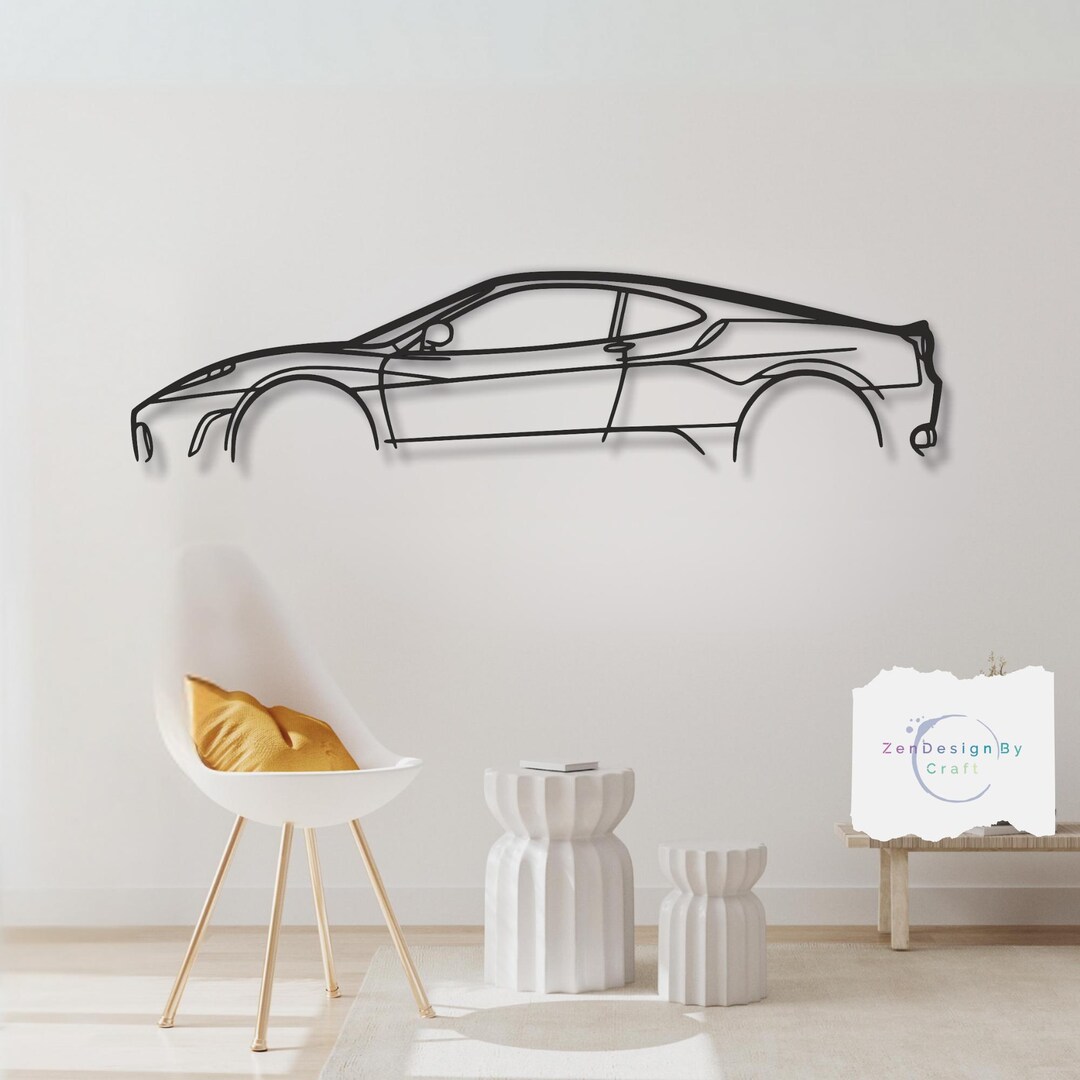 F430 Metal Car Wall Art, Iconic Supercar Automotive Design for Car ...