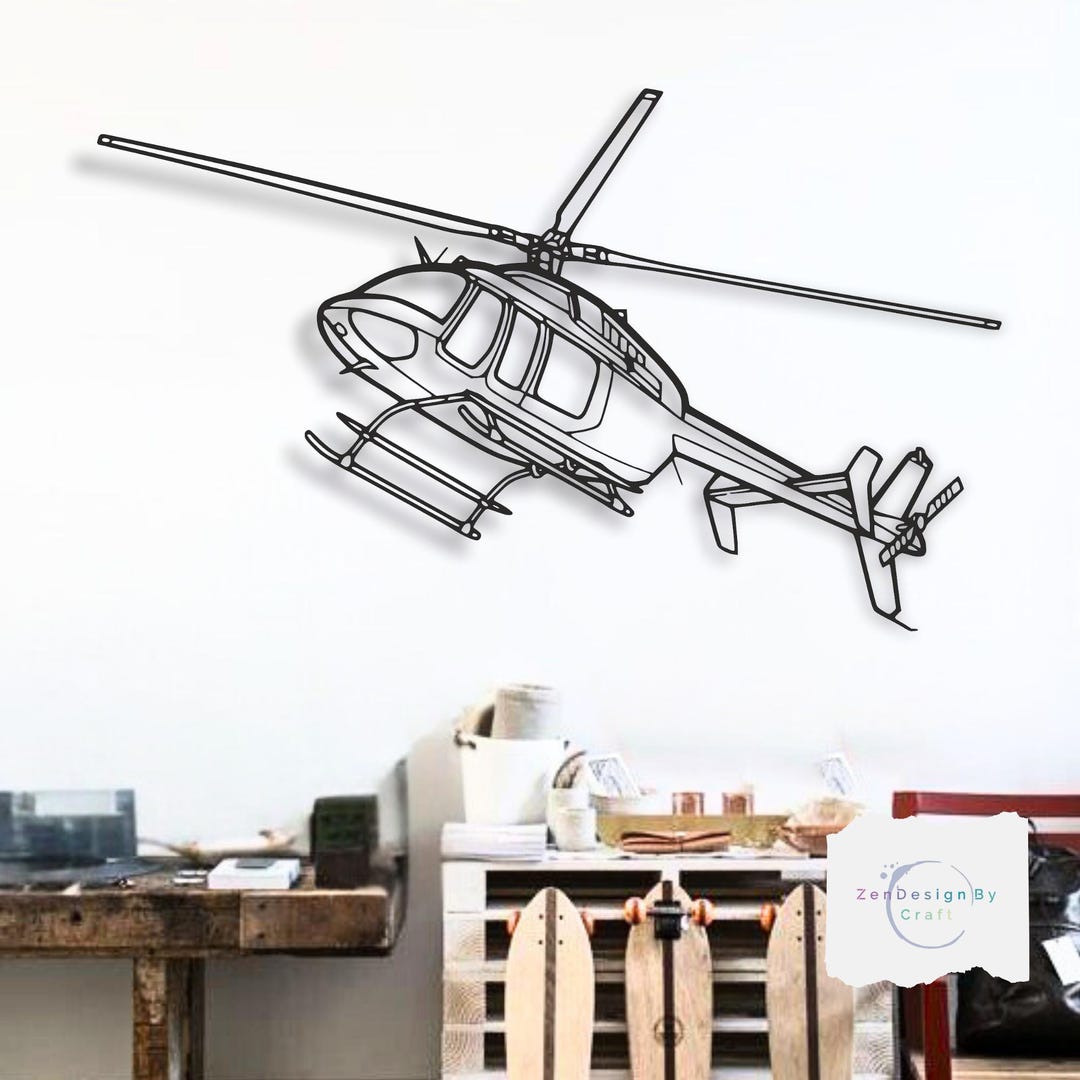 Bell 407 GX Helicopter Metal Wall Art:3d Aviation Decor Gift - Etsy