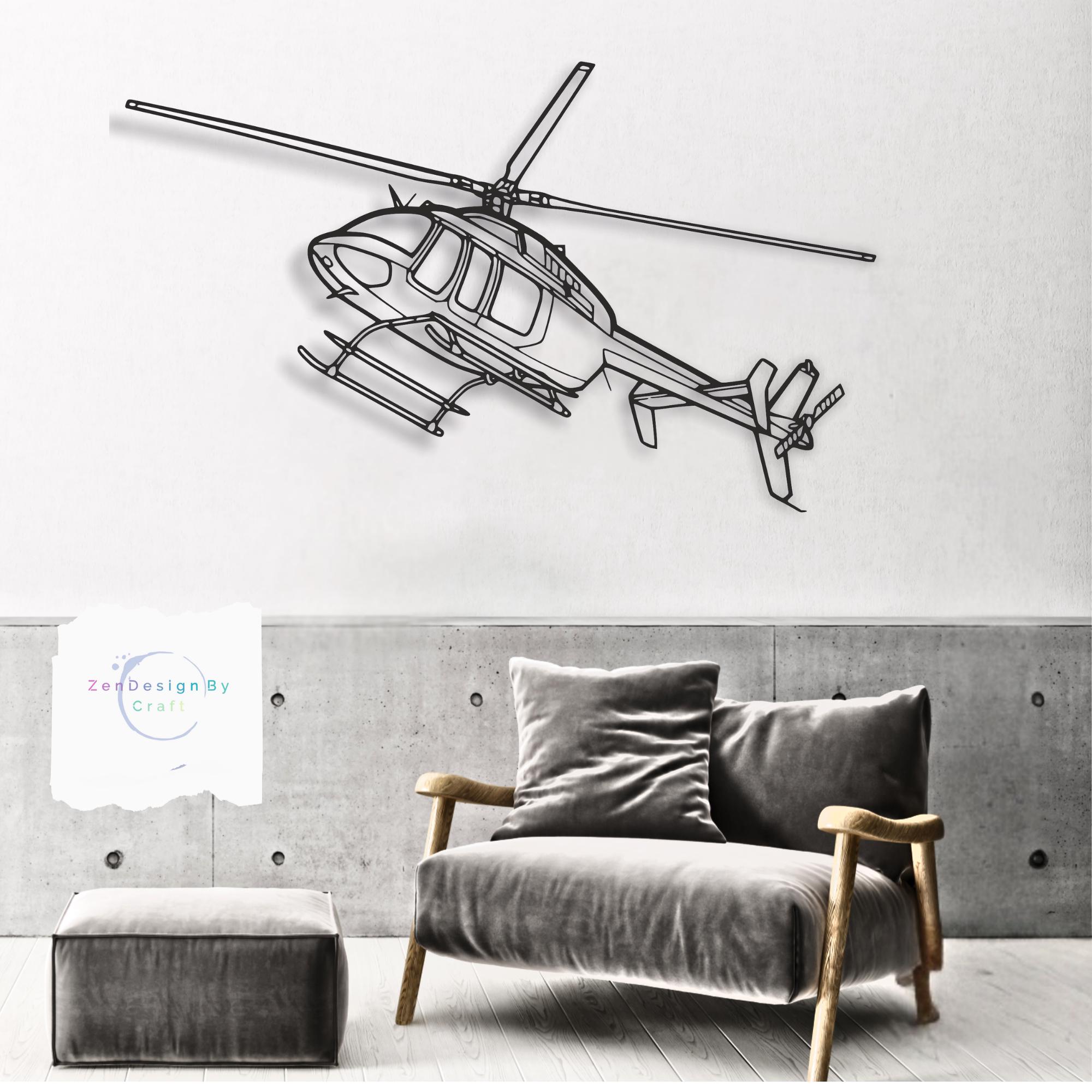 Bell 407 GX Helicopter Metal Wall Art:3d Aviation Decor Gift - Etsy