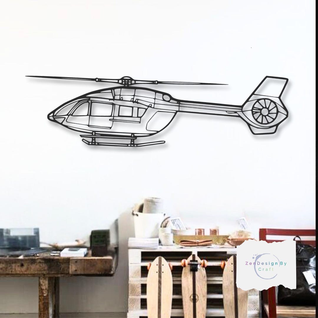 H145 Helicopter Metal Wall Art: 3D Aviation Decor - Etsy