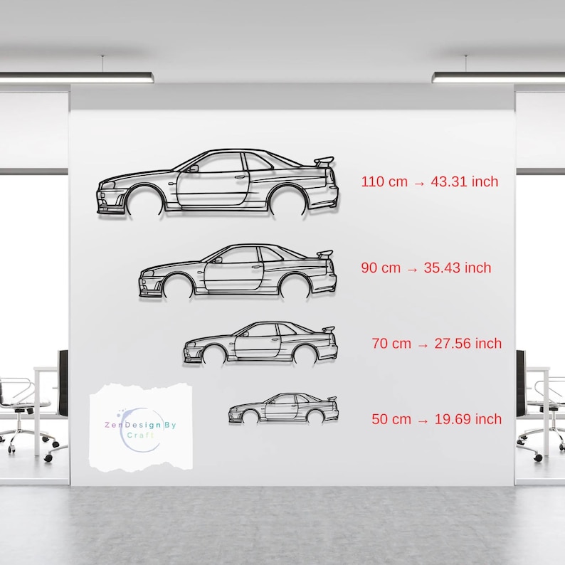 Civic Type R FK8 Metal Car Wall Art, Aggressive JDM Sport Hatch with ...