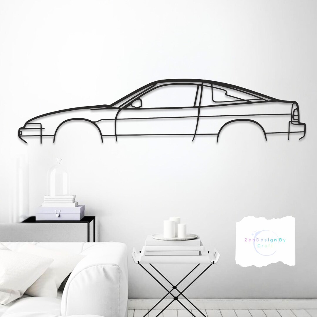200SX S13 Metal Car Wall Art,iconic JDM Sports Coupe With Drift ...