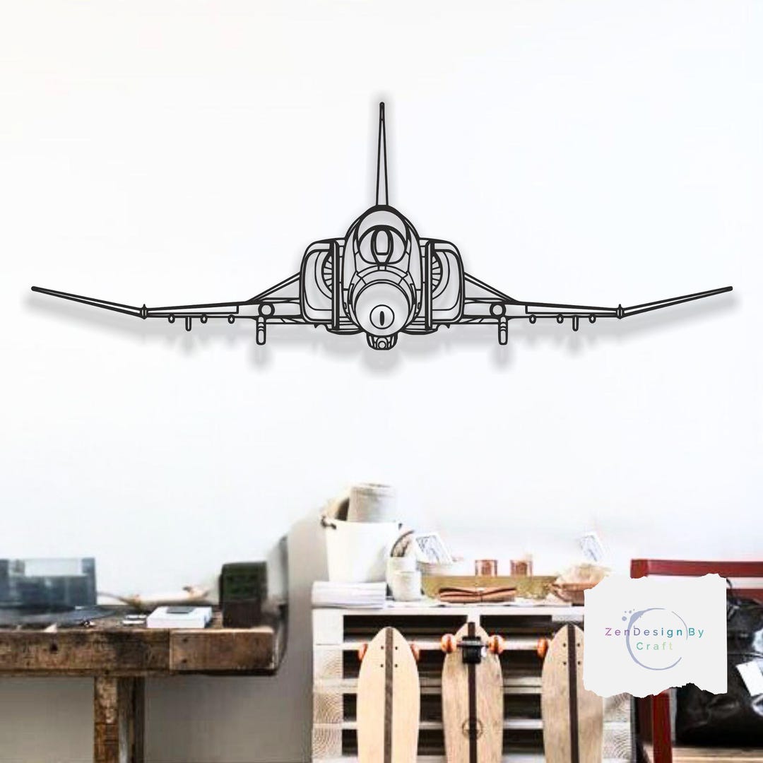 Phantom F4 Fighter Jet: Metal Aviation Wall Art, 3D Aircraft Decor - Etsy