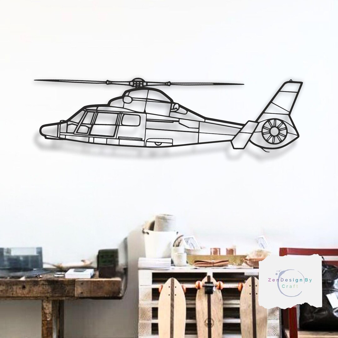 Dauphin AS365N3 Helicopter Metal Wall Art: 3D Aviation Decor - Etsy