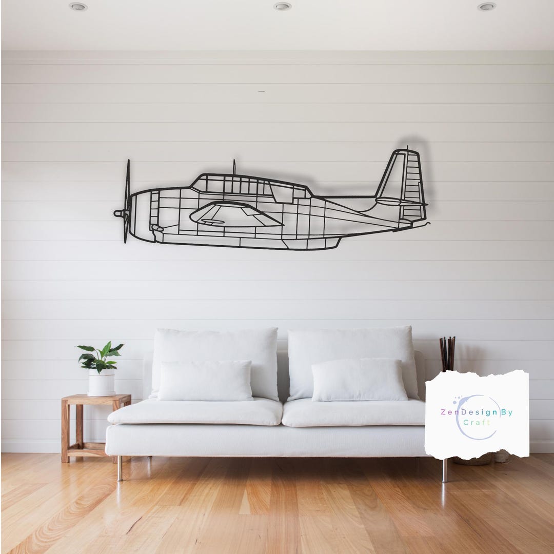 TBM-3N Avenger Metal Wall Art, WW2 Torpedo Bomber Decor, Navy Aviation ...
