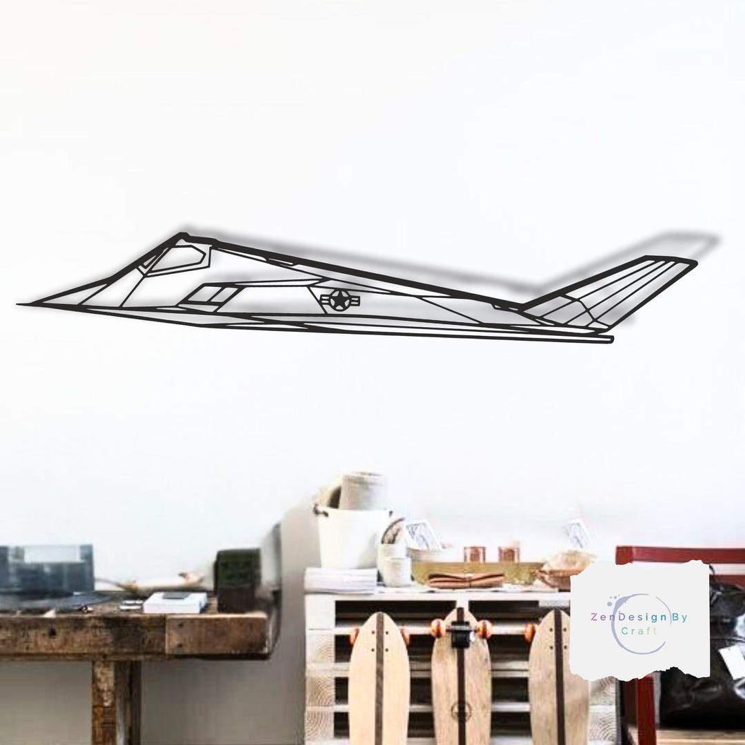 F-117 Nighthawk Metal Wall Art: 3D Aircraft Decor - Etsy