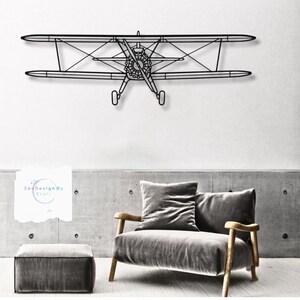 Tearman Front Airplane Silhouette , Aviation Metal Wall Art , 3D ...
