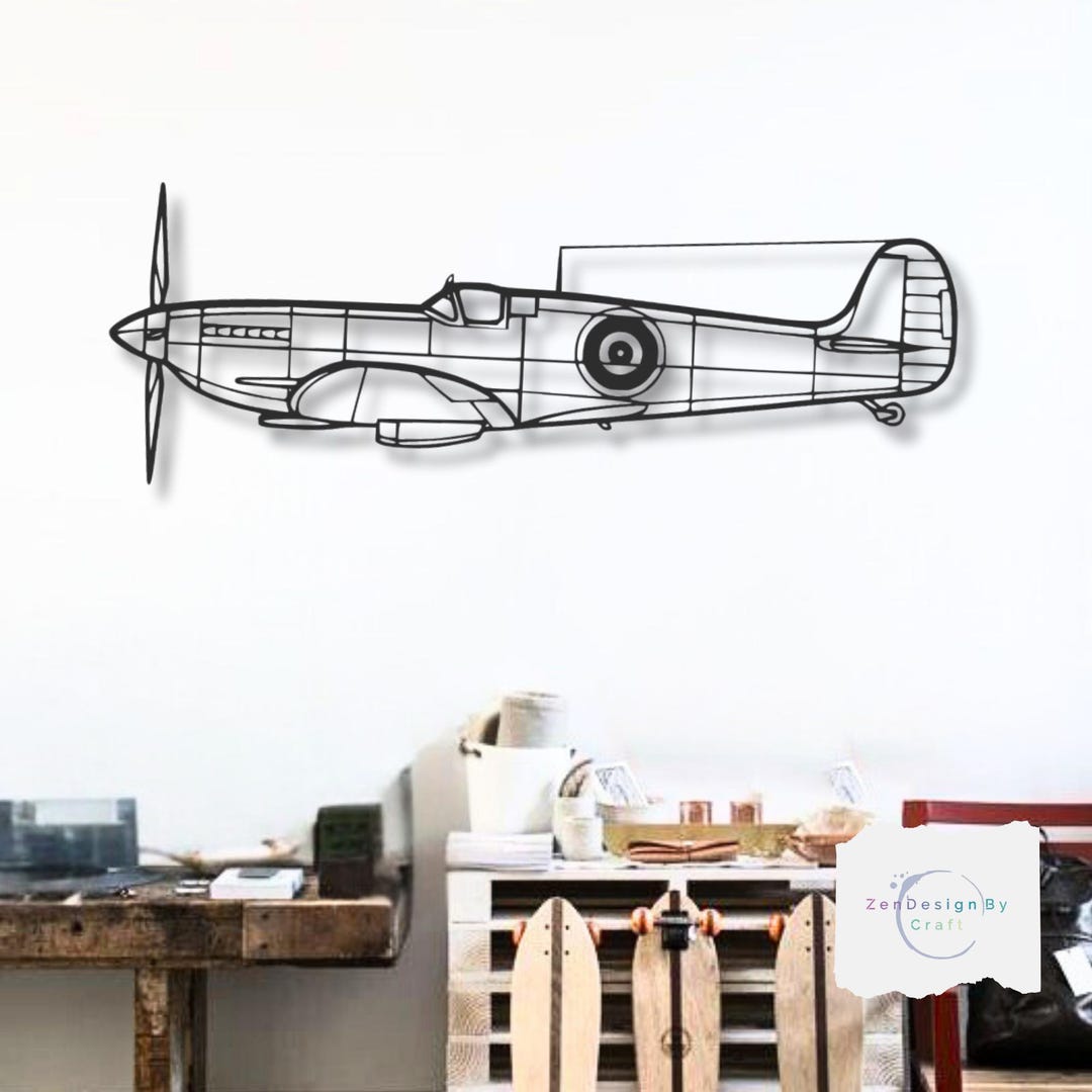 Spitfire Mk IX Metal Wall Art, Aviation Metal Wall Art , 3D Aircraft ...