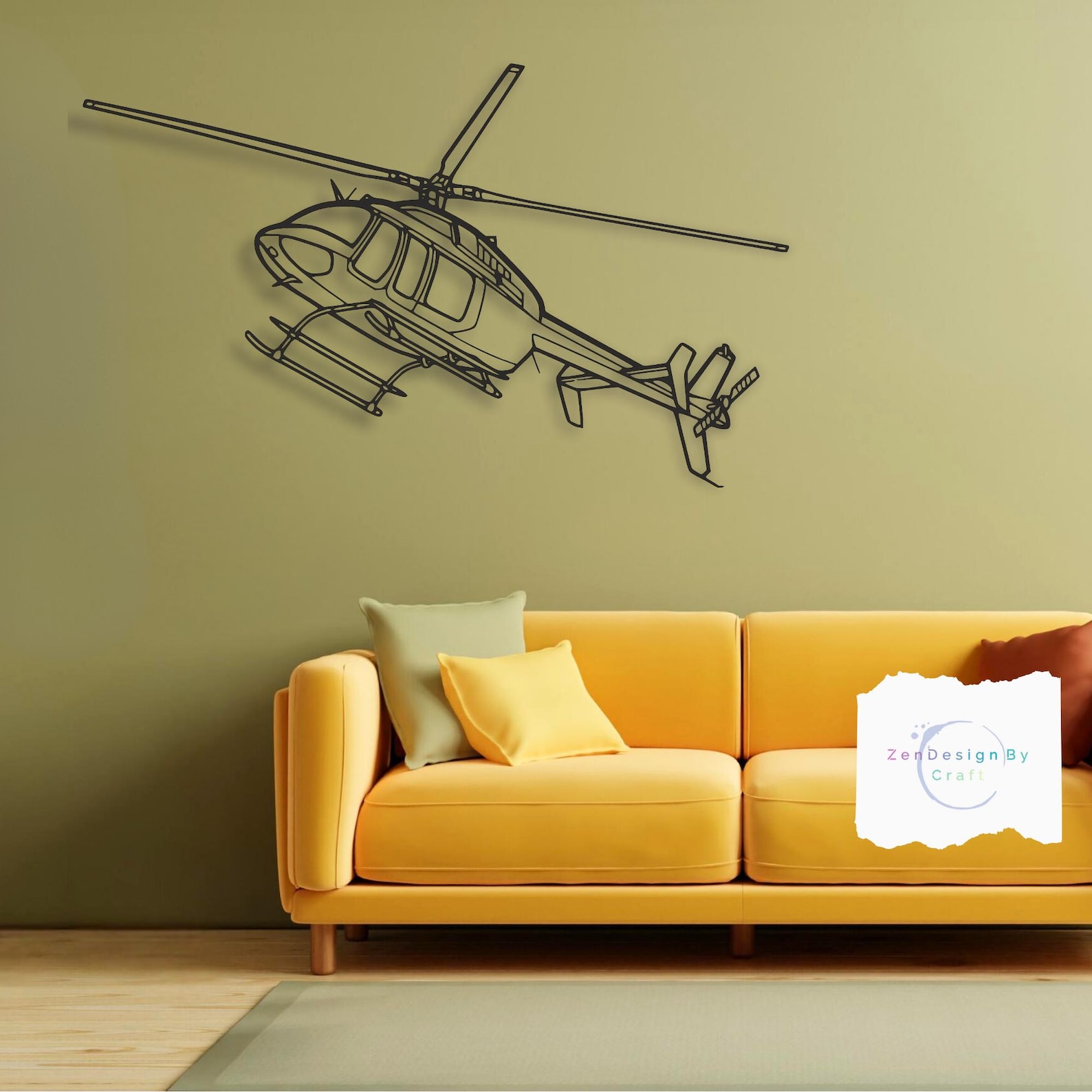 Bell 407 GX Helicopter Aircraft Metal Wall Art Aviation Gift for Pilot ...