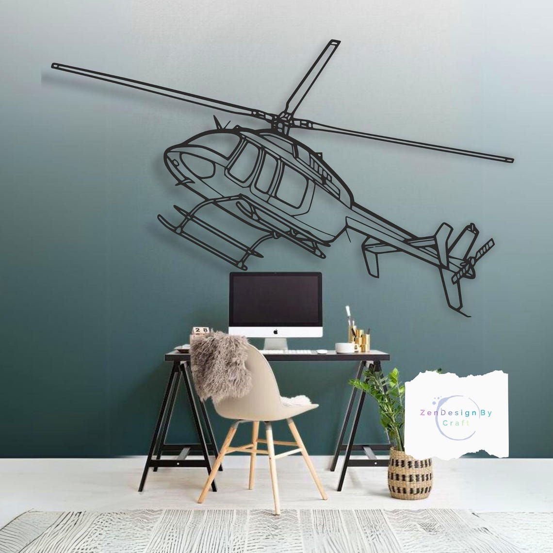 Bell 407 GX Helicopter Metal Wall Art:3d Aviation Decor Gift - Etsy