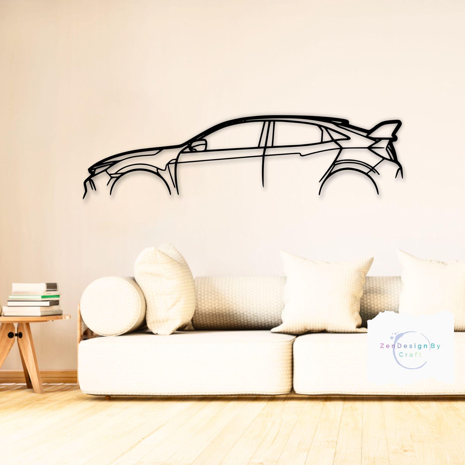 Civic Type R FK8 Metal Car Wall Art, Aggressive JDM Sport Hatch with ...