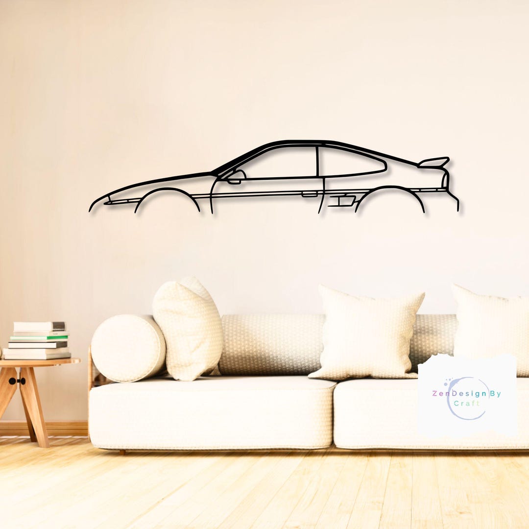 Fiero 1987 Metal Car Wall Art, Classic Sporty Coupe With Timeless ...