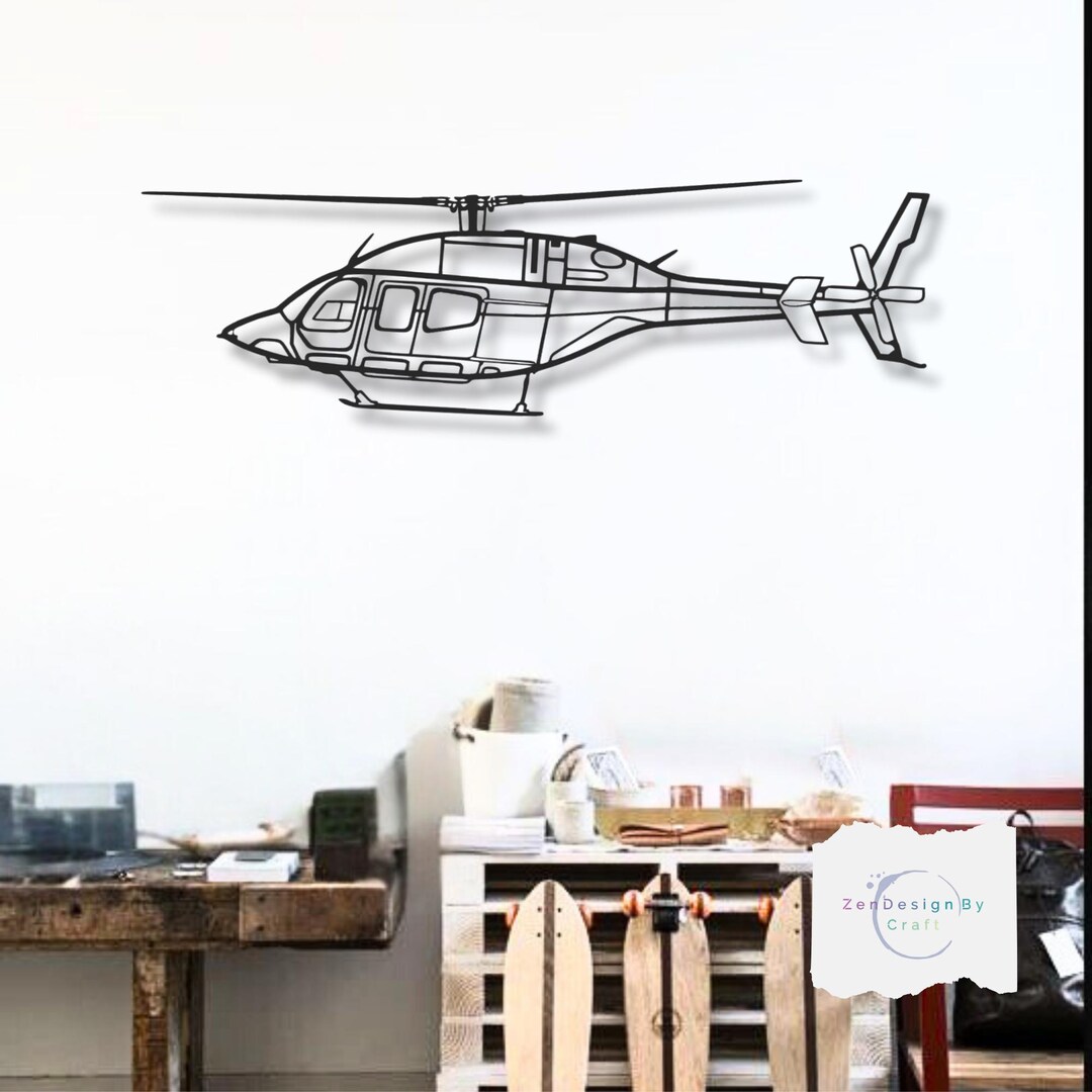 Bell 429 Helicopter Decor , Aviation Metal Wall Art , 3D Aircraft Decor ...