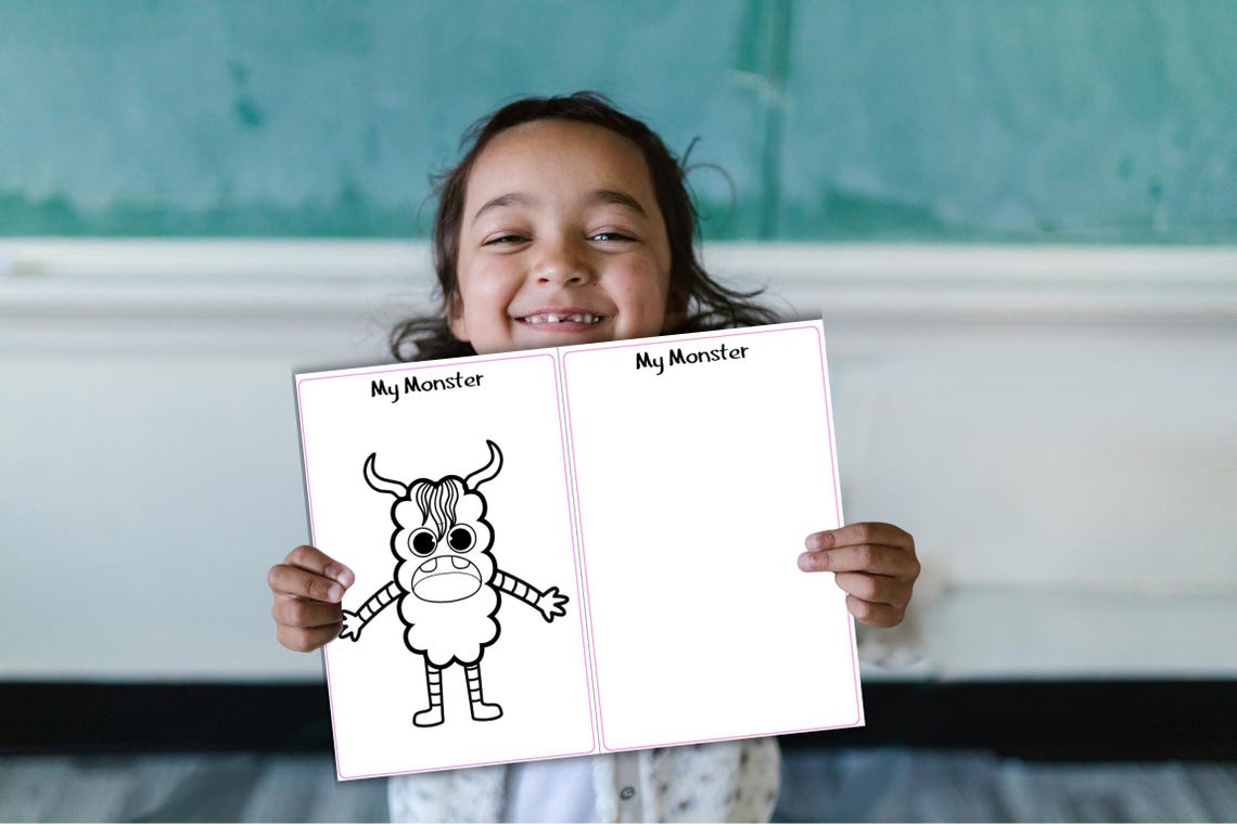 Digital Printable Kids Activitity Roll and Draw a Monster Activity ...