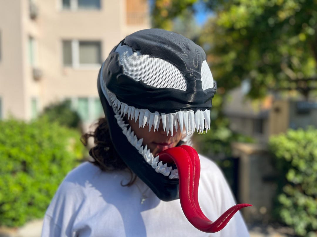 Venom Mask With Tongue - Venomized Helmet - Quality Cosplay Costume ...