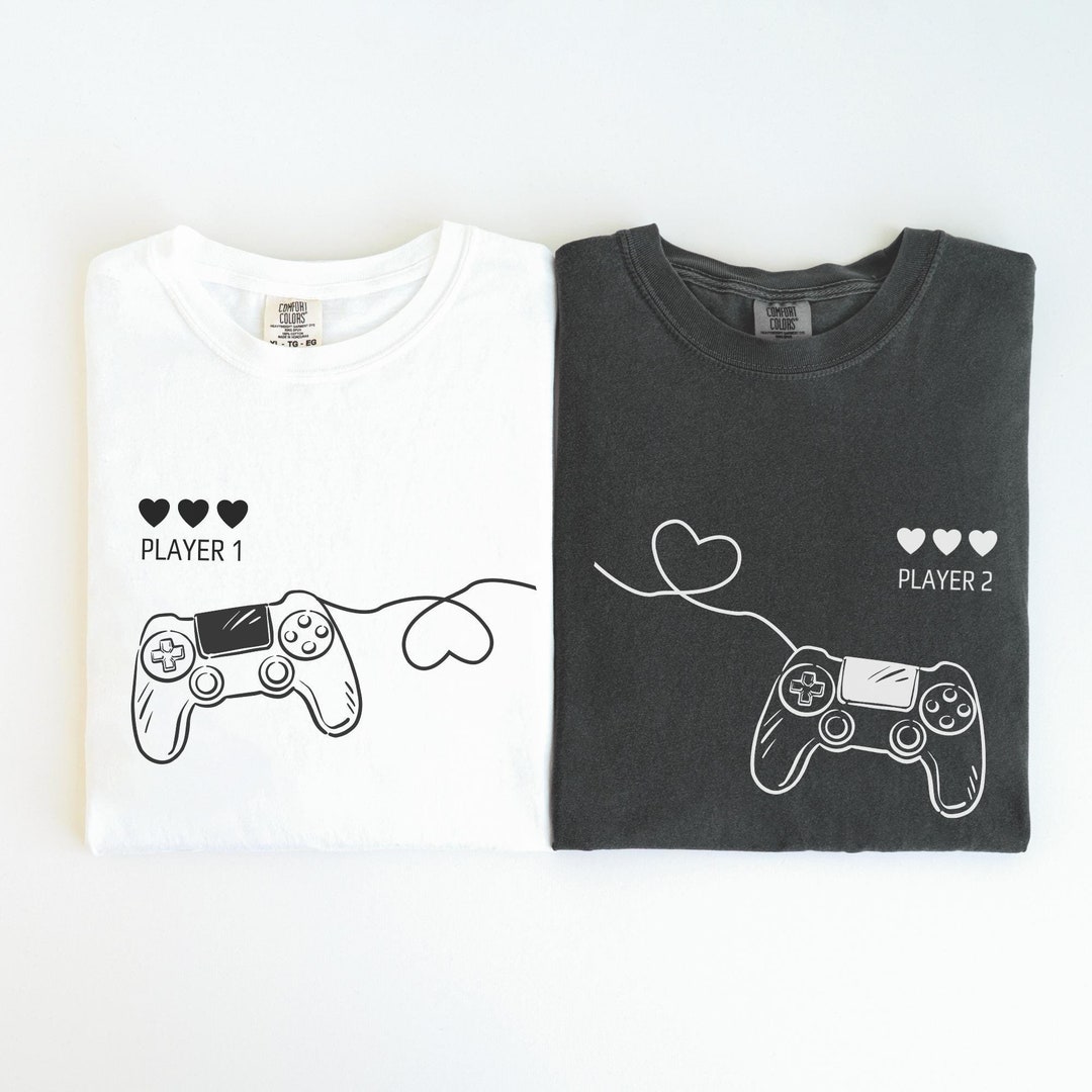 Comfort Colors® Player 1 & 2 Matching T-shirt | Love Couple Tshirt ...