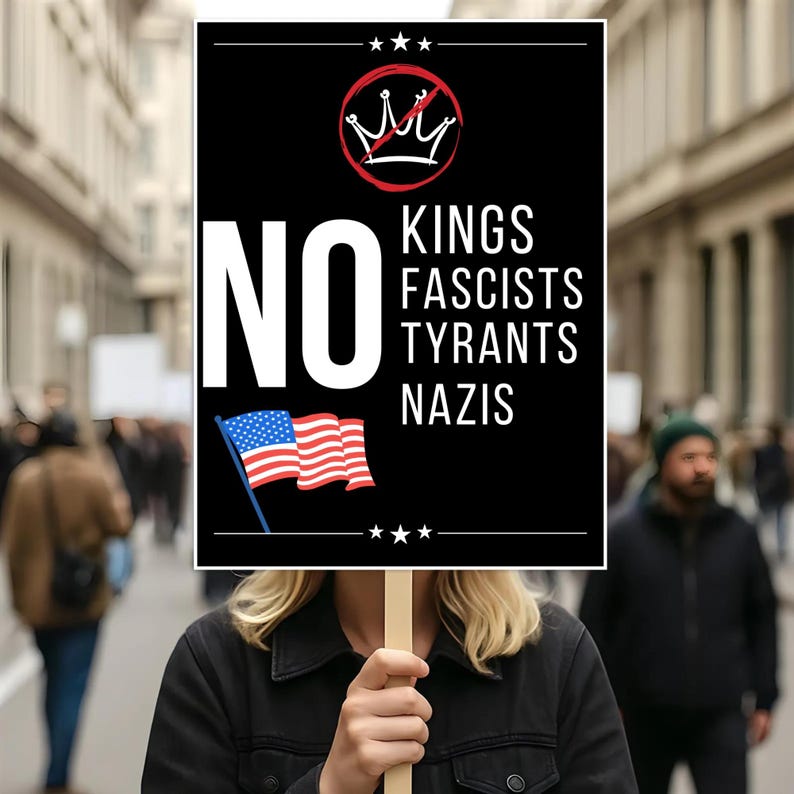 No Kings in America Protest Sign | Anti-trump Resistance, Resist ...