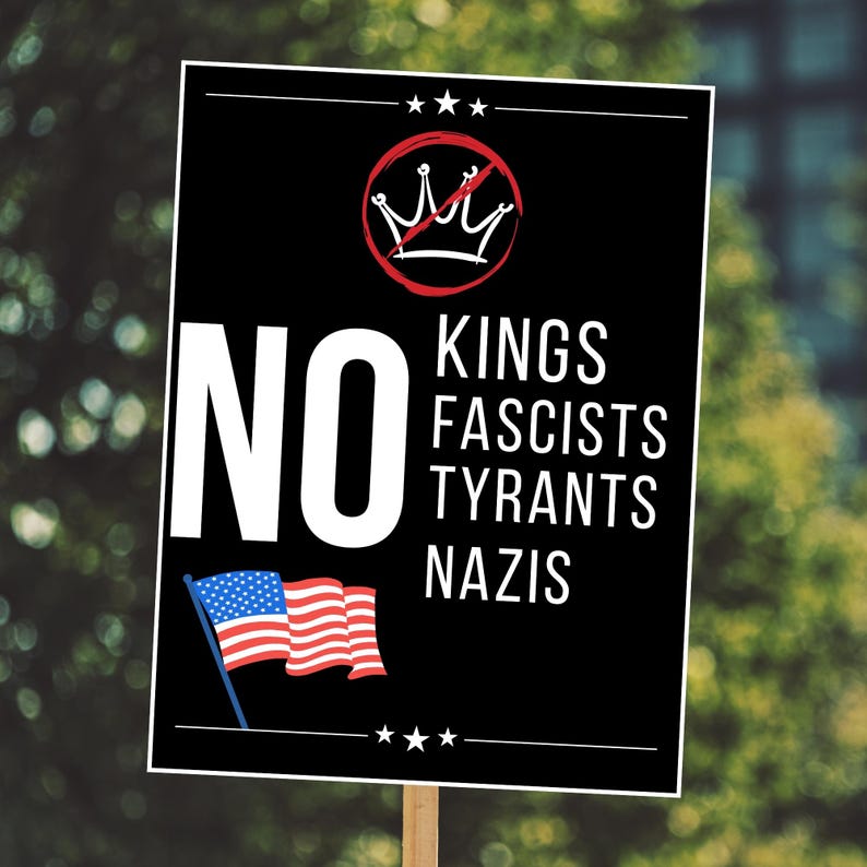 No Kings in America Protest Sign | Anti-trump Resistance, Resist ...