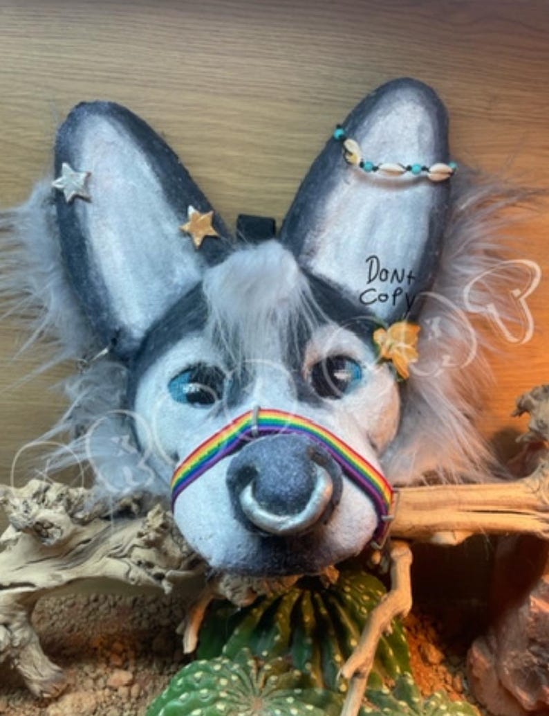 Custom Fleece Therian Mask Commission, Fursona Mask - Etsy UK