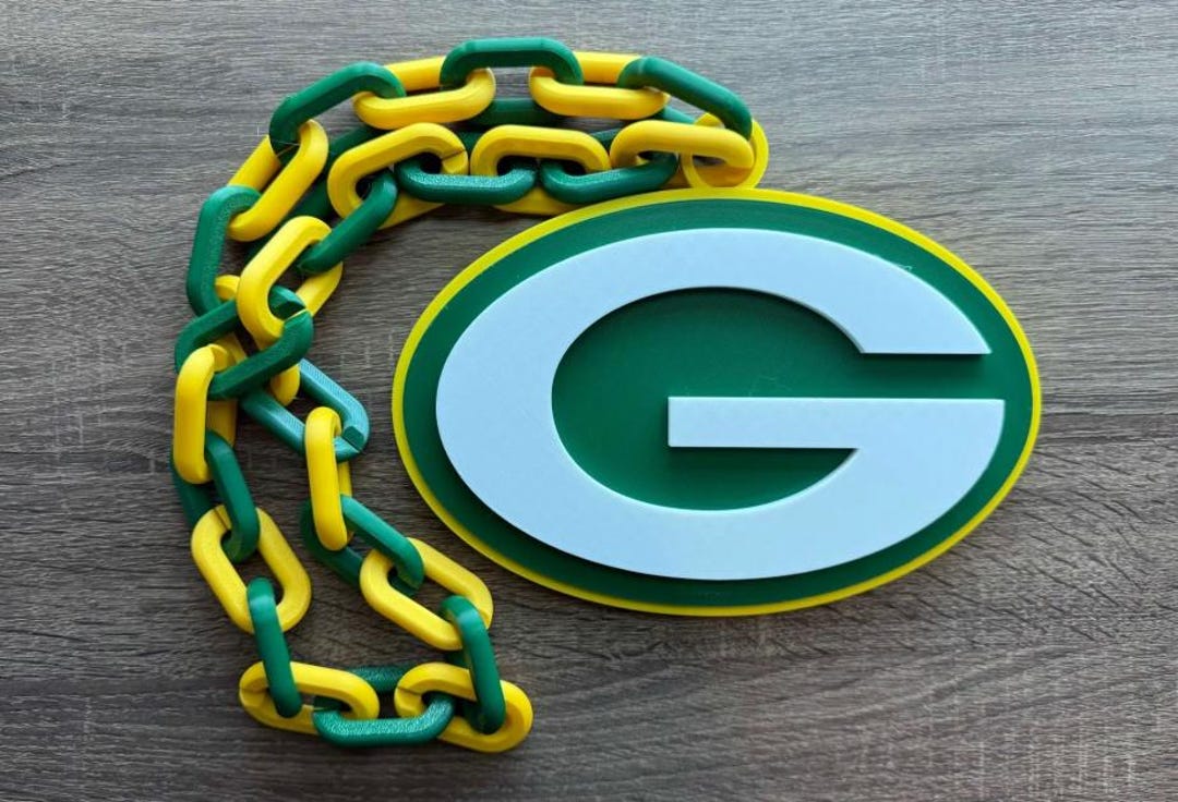 Green Bay Packers 3D Printed Sports Chain, Necklace - Etsy