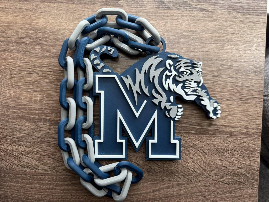 M Tigers 3D Printed Sports Chain, Necklace - Etsy