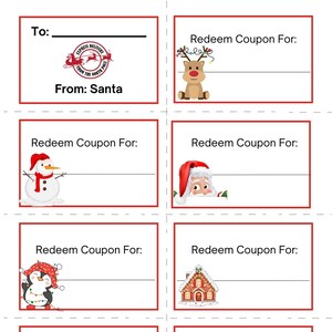 Kids Christmas Coupon Book Printable Reward Coupons | 62 Coupons | Kids ...