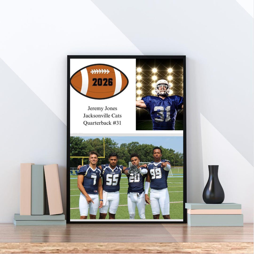 Senior Night Football Collage Photo | Football Team Photo Canva ...