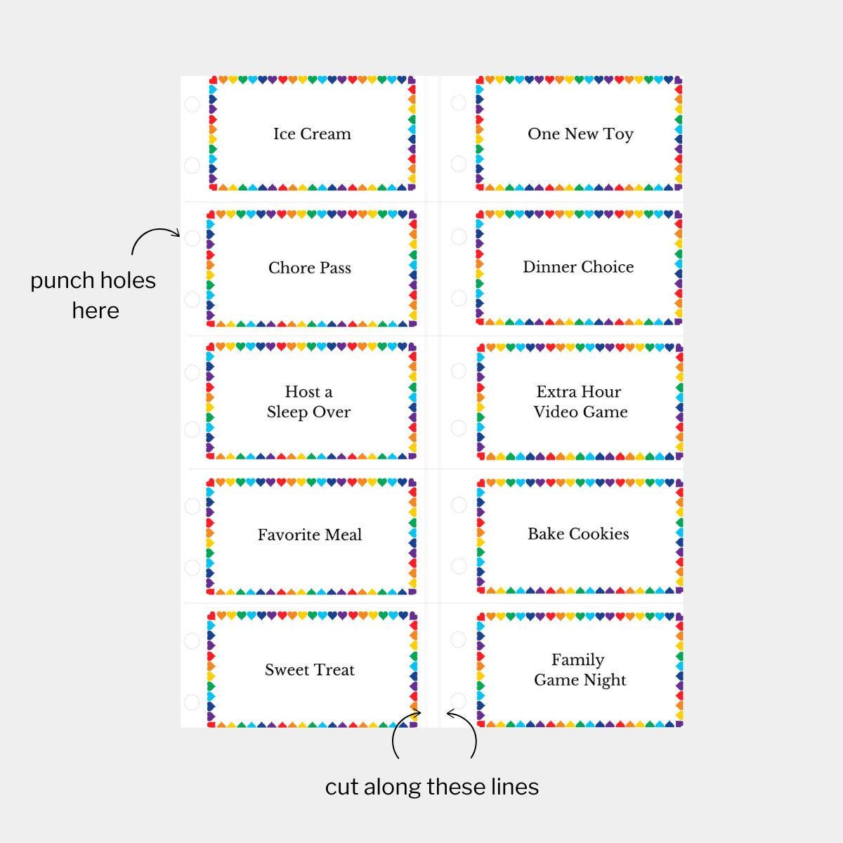 100 Kids Printable Coupon Book Reward DIY| Kids Redeemable Reward ...