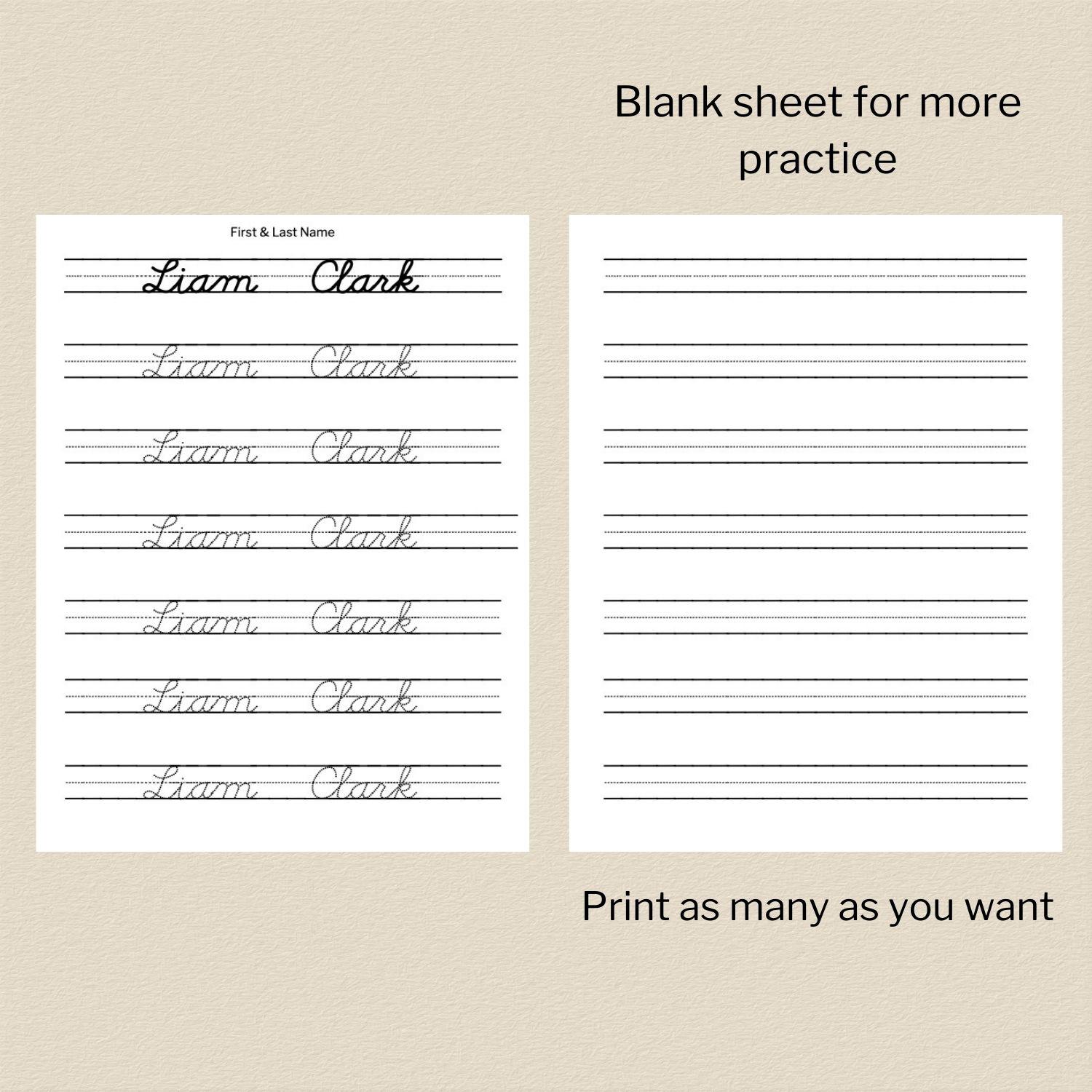 Pre-k Custom Cursive Name Tracing Worksheet, Personalizable Name Trace ...