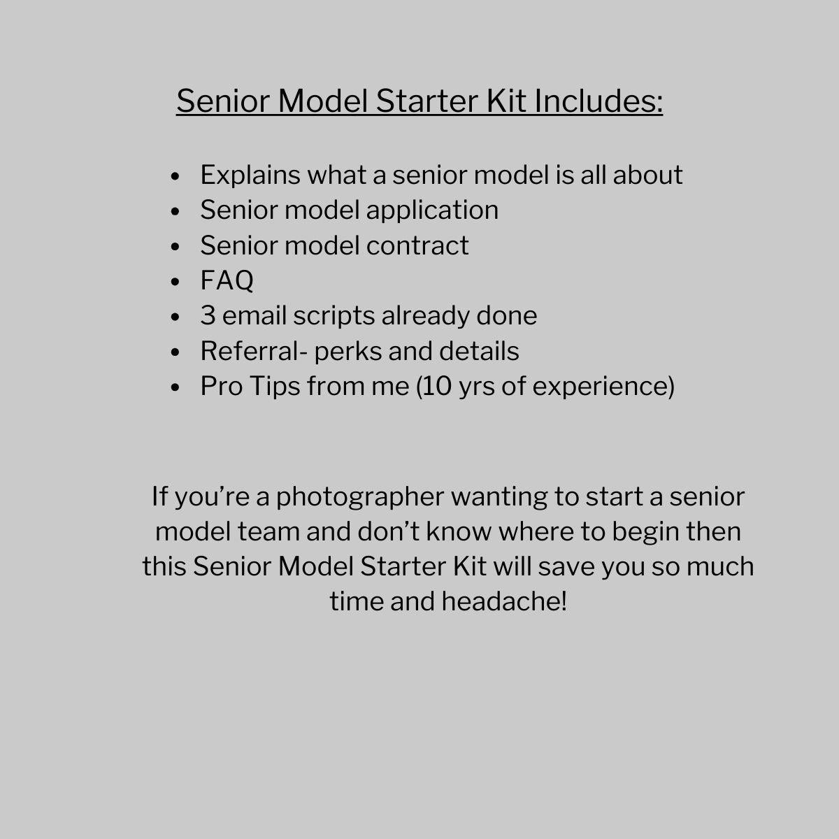 Senior Model Program | Senior Rep Starter Kit | Photographer Senior ...