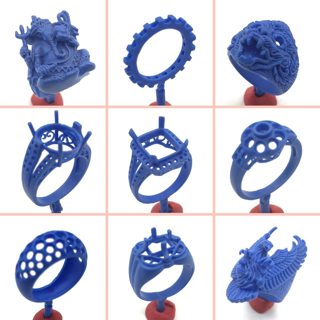 9PC Eagle Ganesha Monkey King Design | Ring Lost Wax Casting Pattern ...