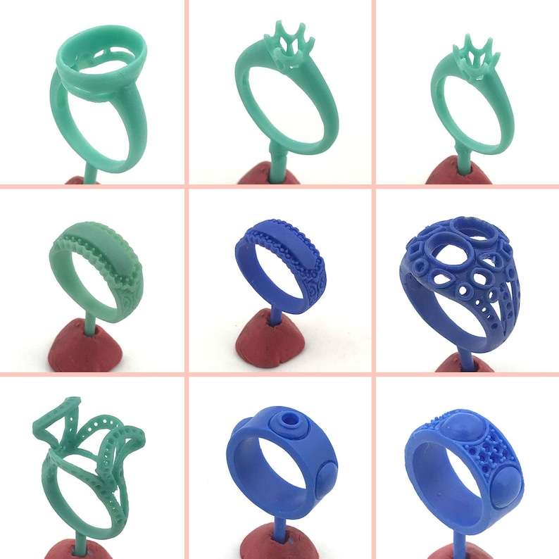 9 X Design Ring Lost Wax Casting Pattern Mold Jewelry Supplies ...