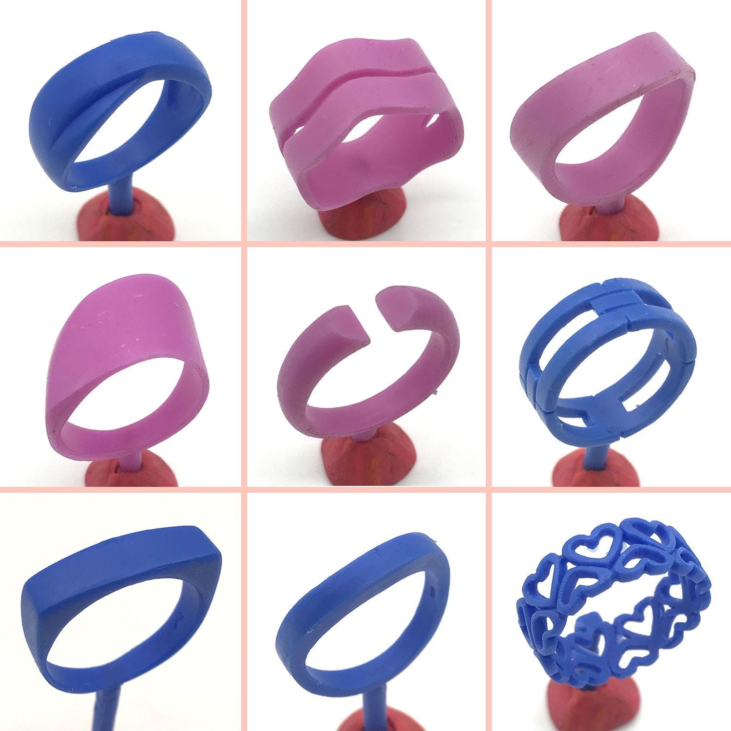 Ring Lost Wax Casting Jewelry Molds 9PC Set | Heart and Waves Pattern Design RG163 NEW - Etsy