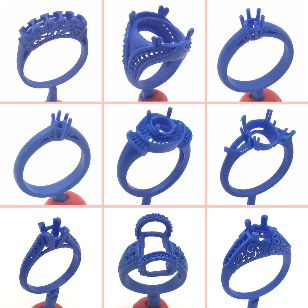 9PC Ring Wax Casting Molds Patterns Lost Waxes | Takrut Amulet Ring the ...