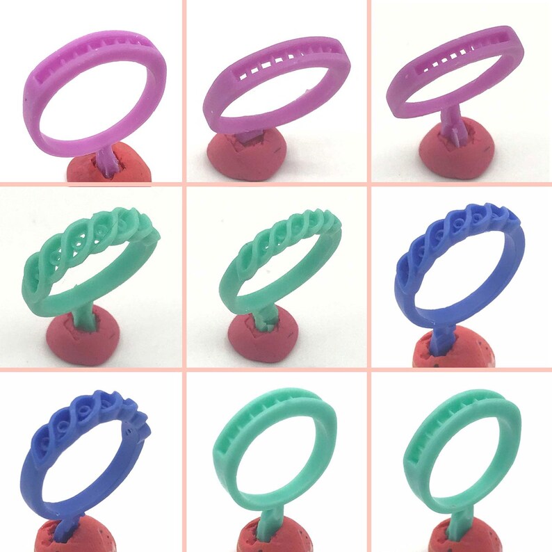 9PC Ring Wax Casting Molds Patterns Lost Waxes | Round Ivy Molds Design ...