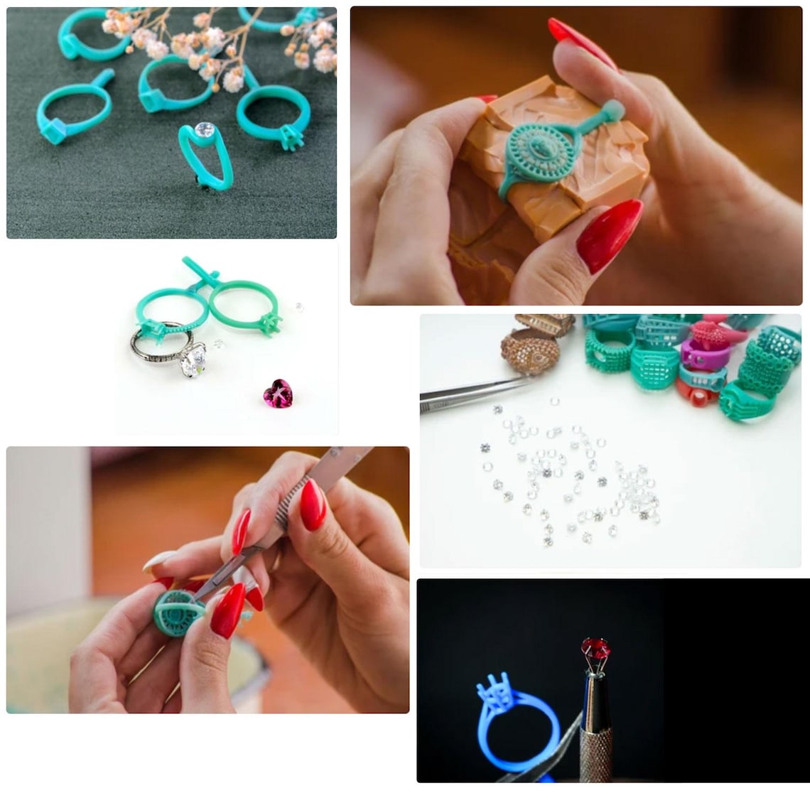9PC Ring Wax Casting Molds Patterns Lost Waxes | Rings of Titan ...