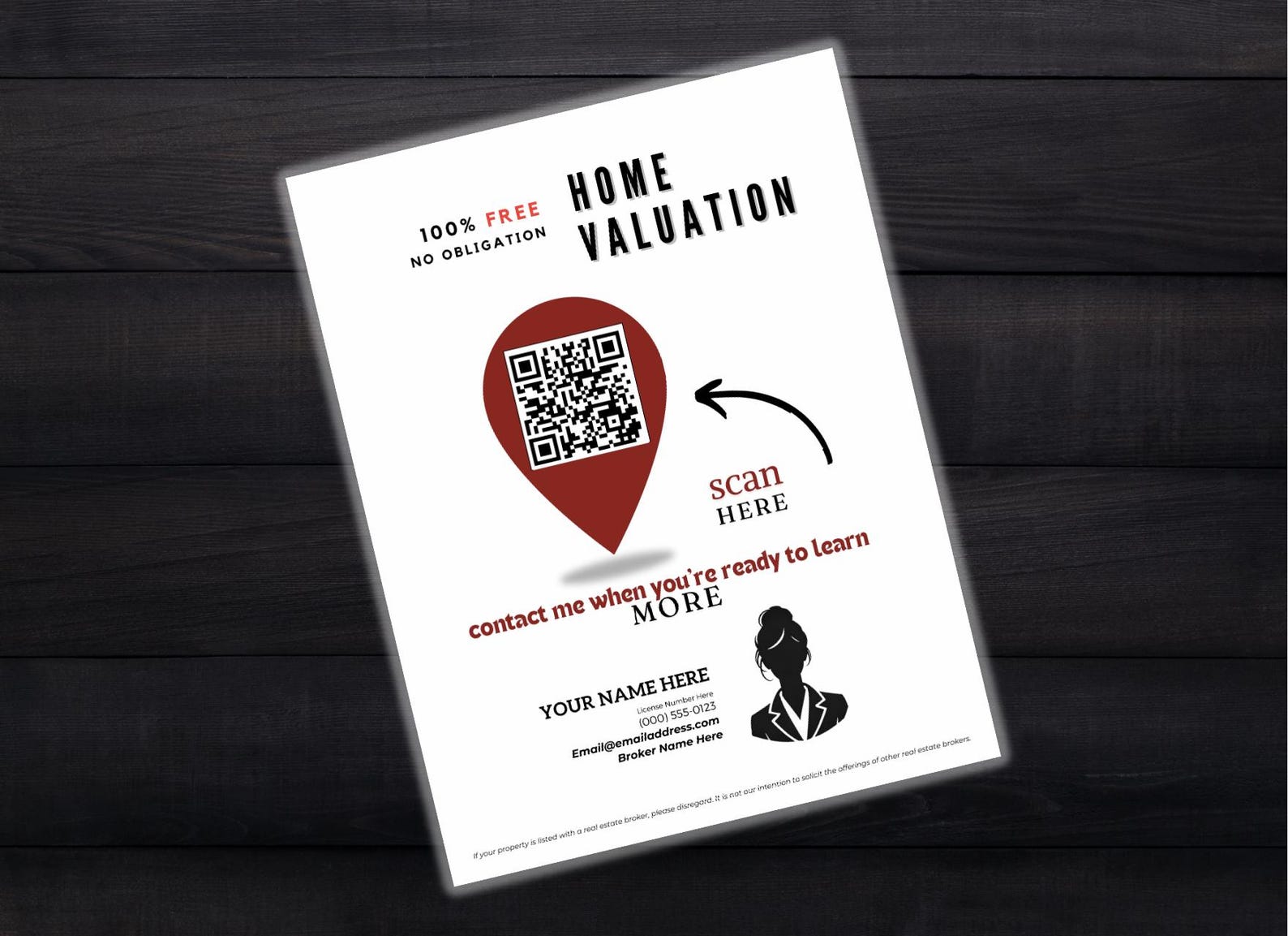 Editable Template for Real Estate, Market Update, Home Valuation, QR ...