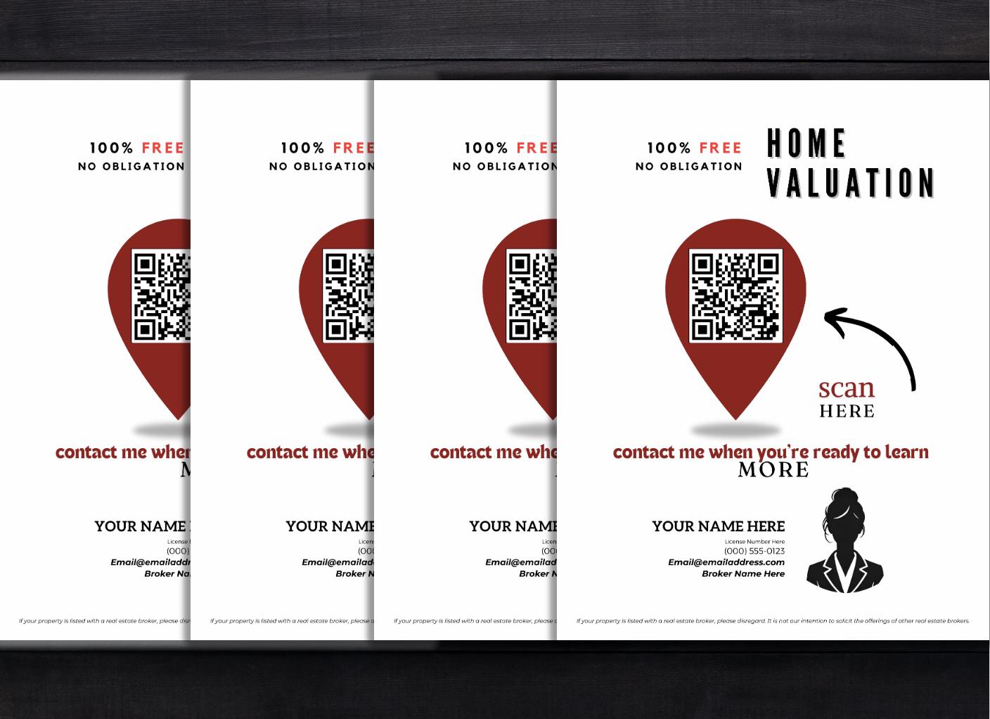 Editable Template for Real Estate, Market Update, Home Valuation, QR ...