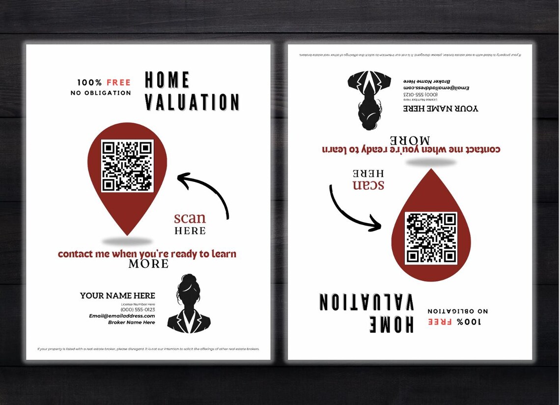 Editable Template for Real Estate, Market Update, Home Valuation, QR ...