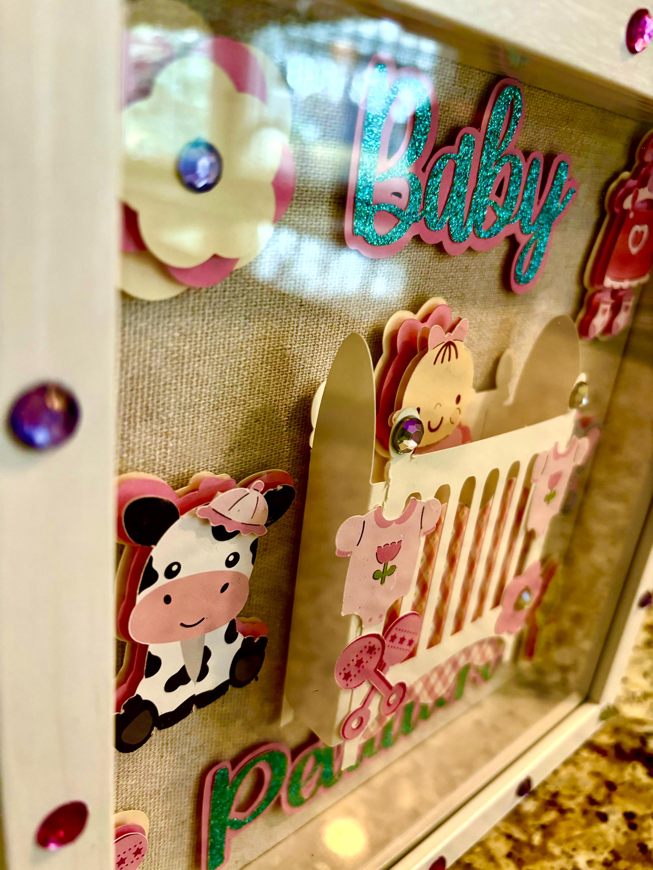 Personalized Baby Shower Shadow Box - Etsy