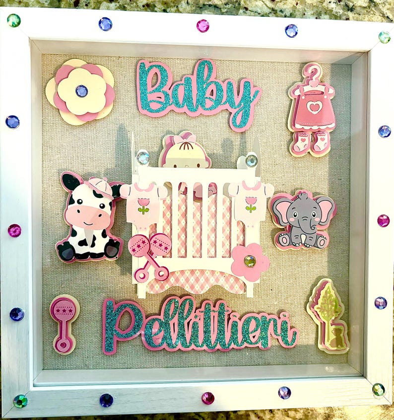 Personalized Baby Shower Shadow Box - Etsy
