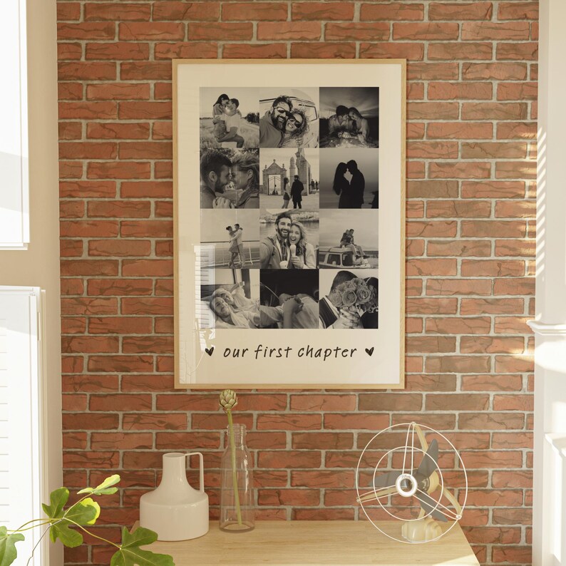 Custom Couple Anniversary Polaroid Frame Template, 1 Yr Anniversary ...