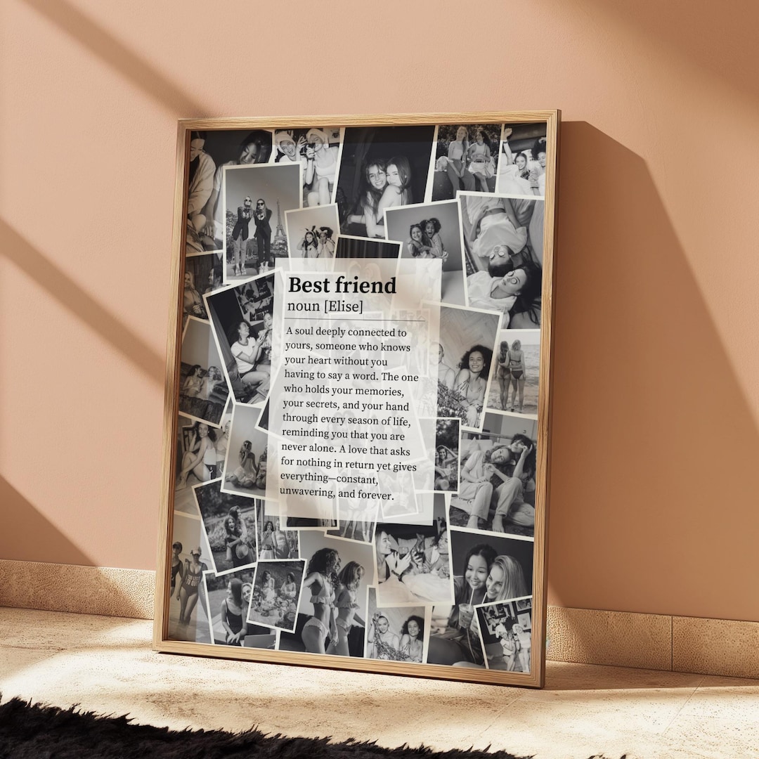 Custom Photo Collage Gift for Best Friend Template, Personalised Best ...