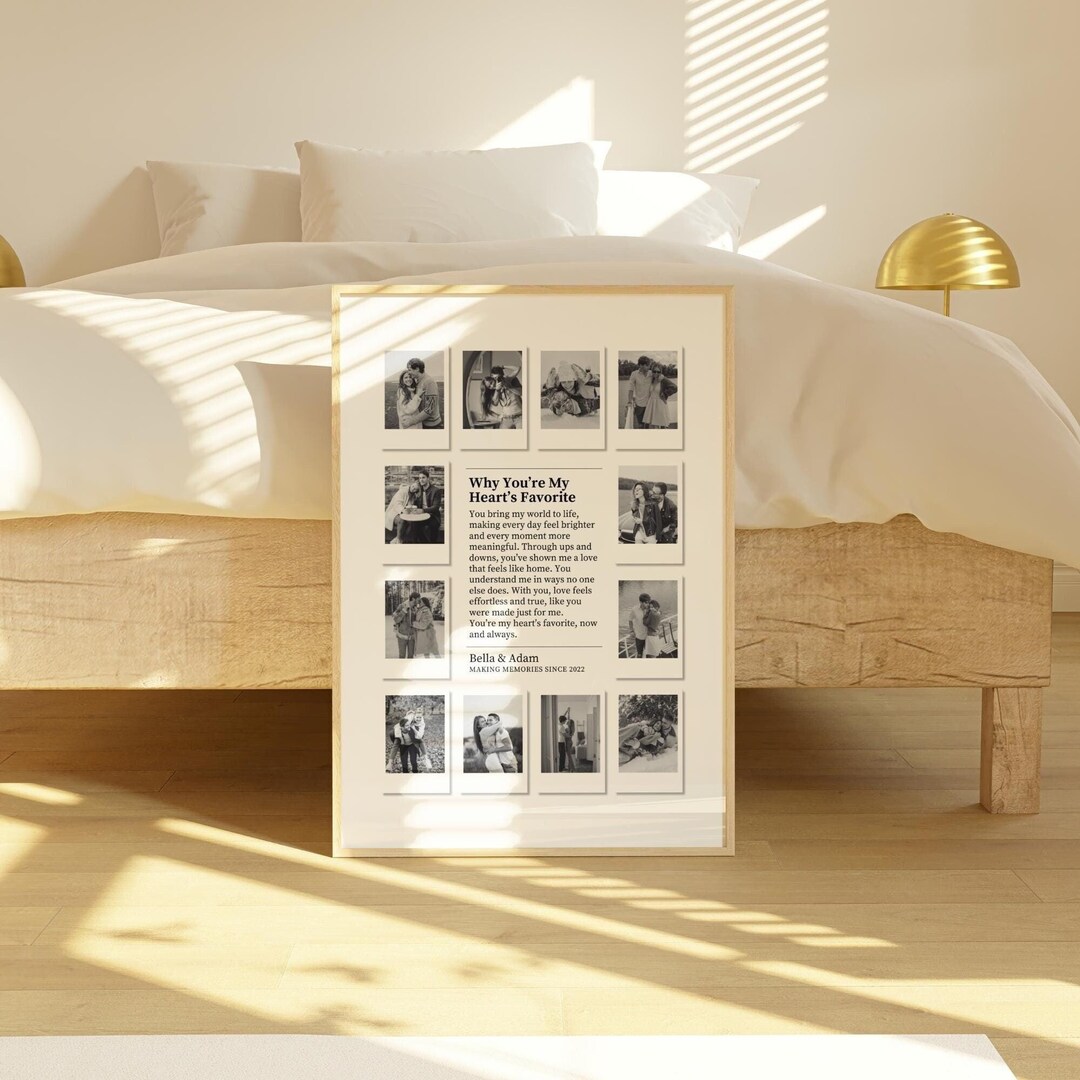 Custom Polaroid Photo Frame Anniversary Template, 1 Year Anniversary ...