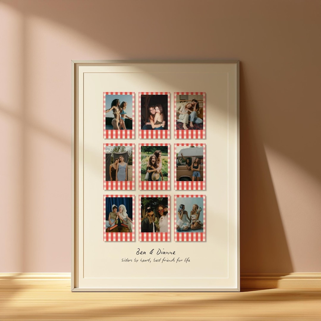 Custom Polaroid Frame Photo Collage Template, Galentines Day Gifts ...